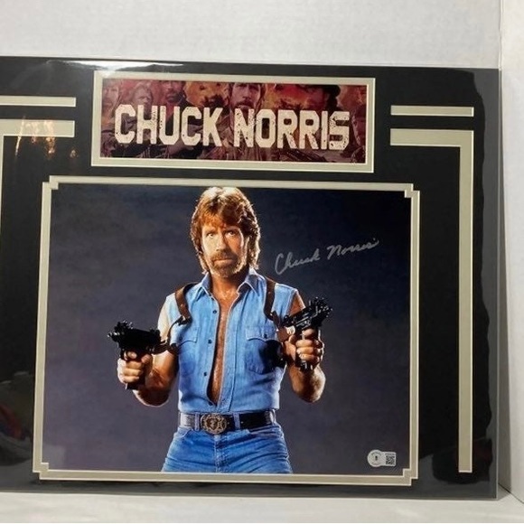 Wall Decor | Chuck Norris Autograph Signed Delta Force Photo Collage ...